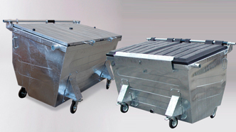 Grote stalen afvalcontainers | > 2500 liter