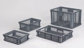 Euro stacking boxes ventilated Perfobox - Stackable storage bins ...