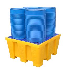 Lekbak 880 Liter | Kunststof Rooster | 1290x1290x705 mm | Geel | HDPE ...